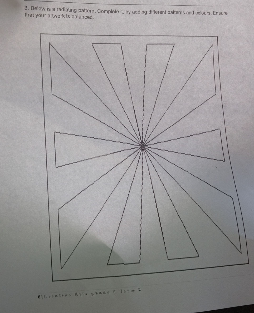 3. Below is a radiating pattern. Complete | StudyX
