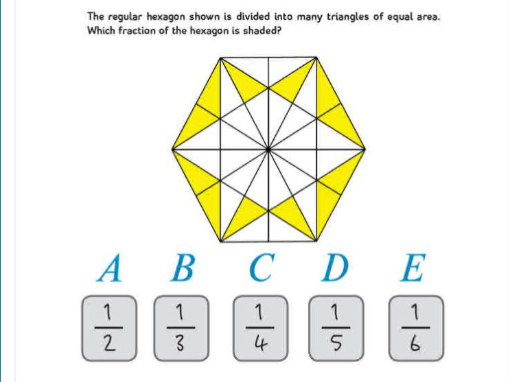 The regular hexagon shown is divided into | StudyX