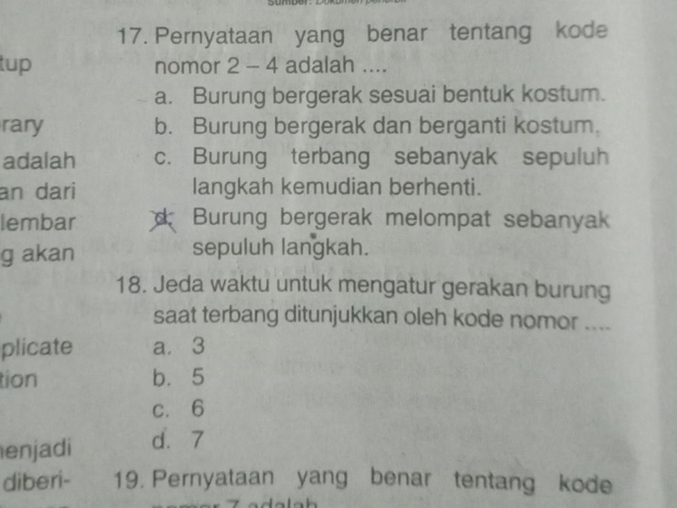 17. Pernyataan yang benar tentang kode nomor | StudyX