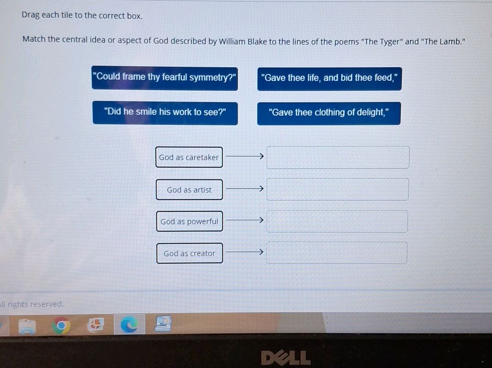 Match the central idea or aspect of God | StudyX