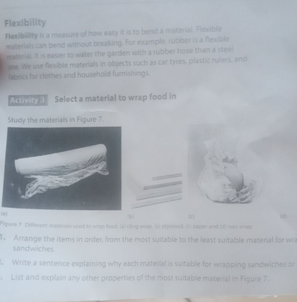 Figure 7 Different materials used to wrap | StudyX