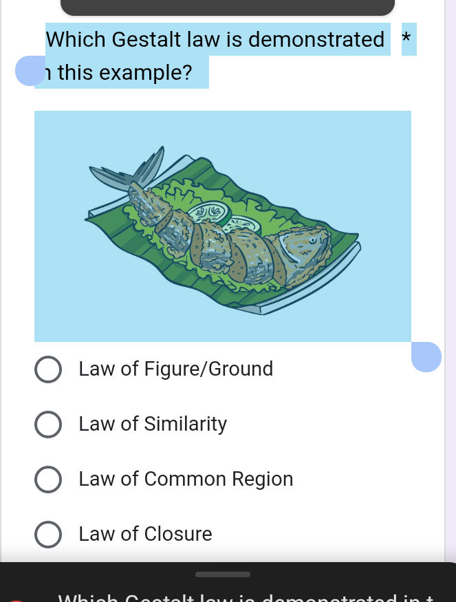 Which Gestalt law is demonstrated in this | StudyX