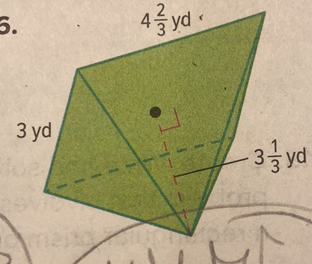 The image shows a 3D shape with dimensions | StudyX