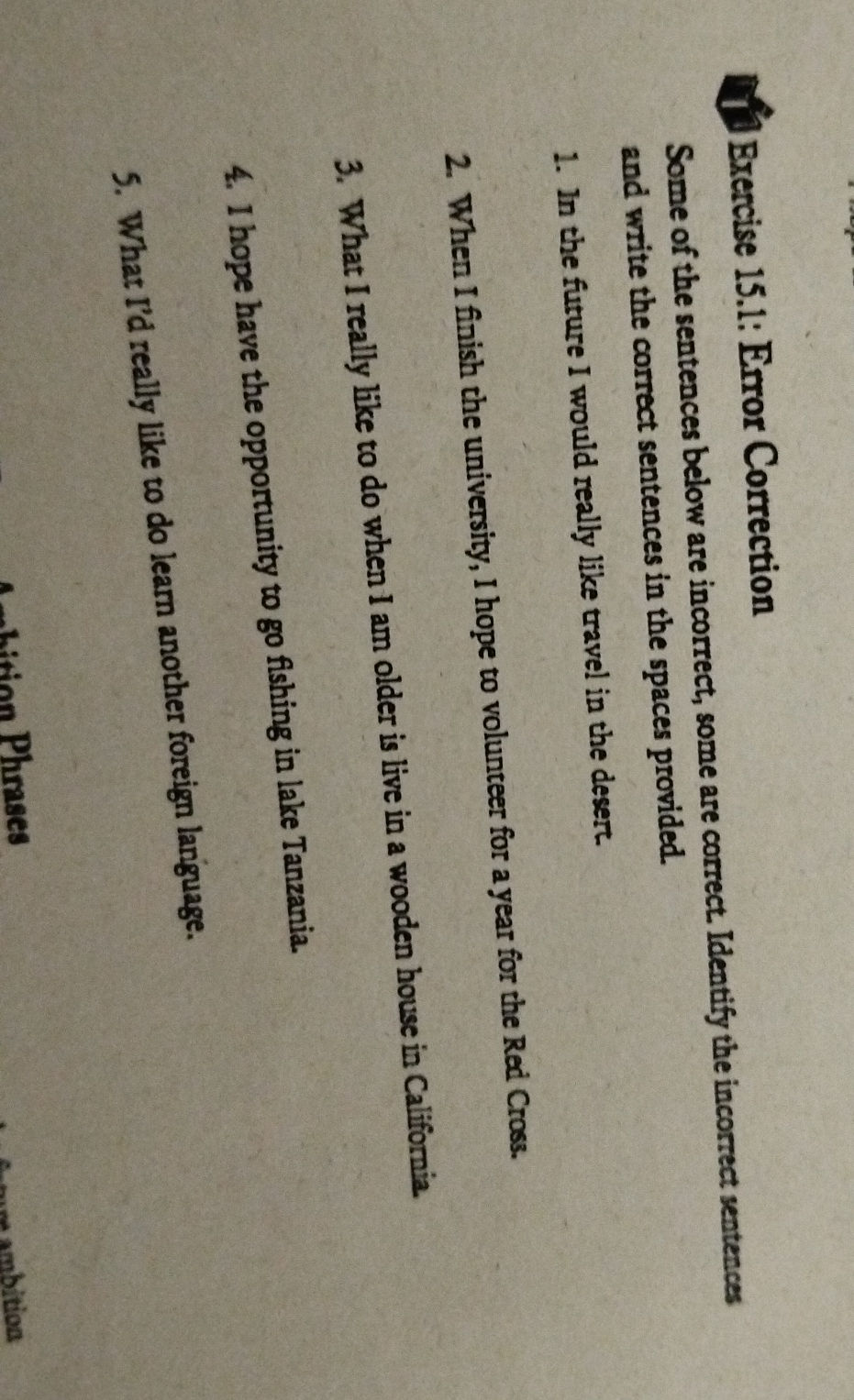 Exercise 15.1: Error Correction Some of the | StudyX