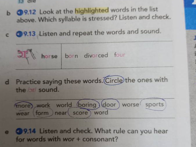 b 9.12 Look at the highlighted words in the | StudyX