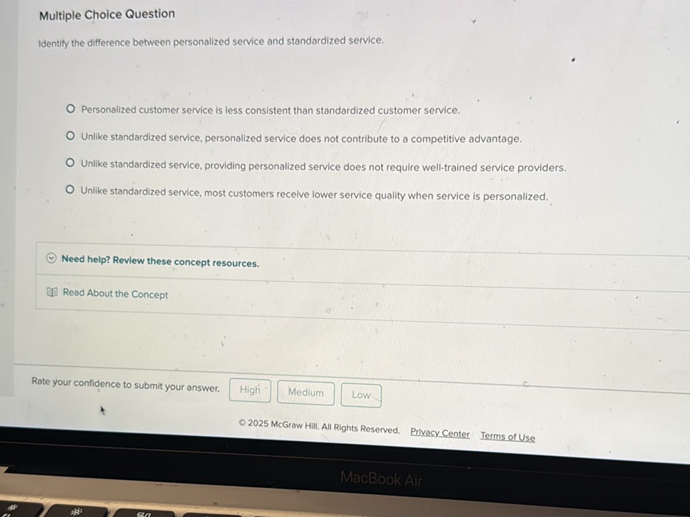 Identify the difference between personalized | StudyX