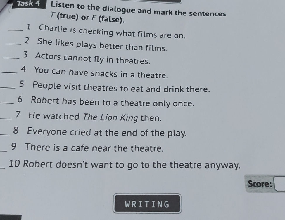 Listen to the dialogue and mark the | StudyX