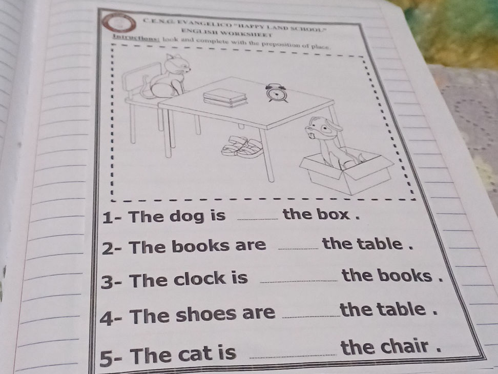 Instructions: look and complete with the | StudyX