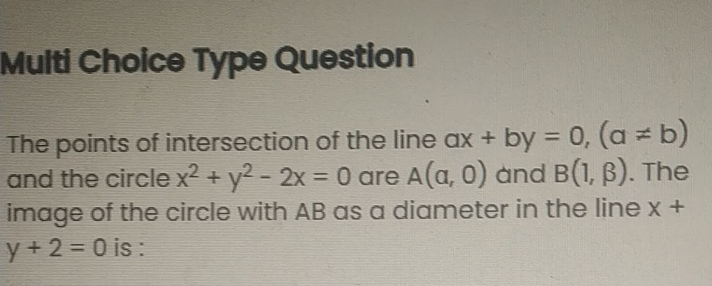 The points of intersection of the line $ax + | StudyX