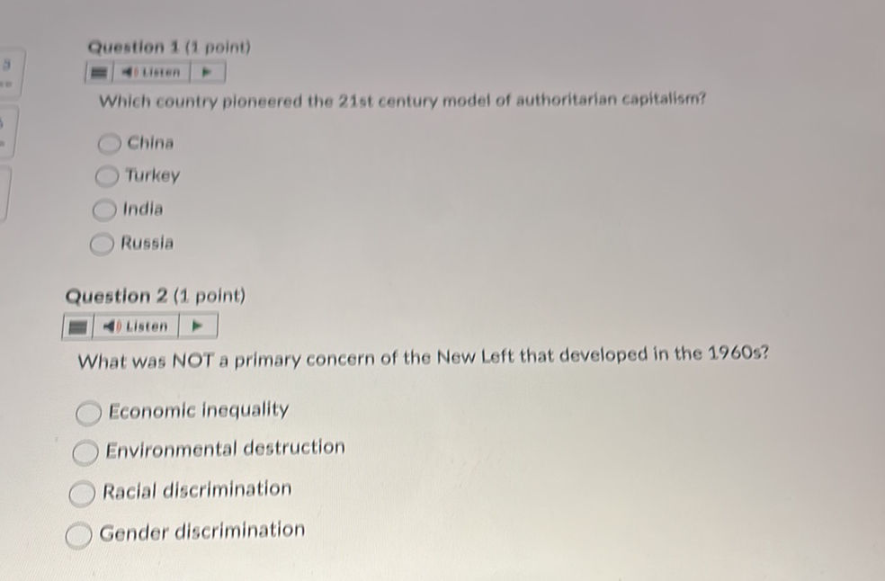 Question 1 (1 point) Which country | StudyX