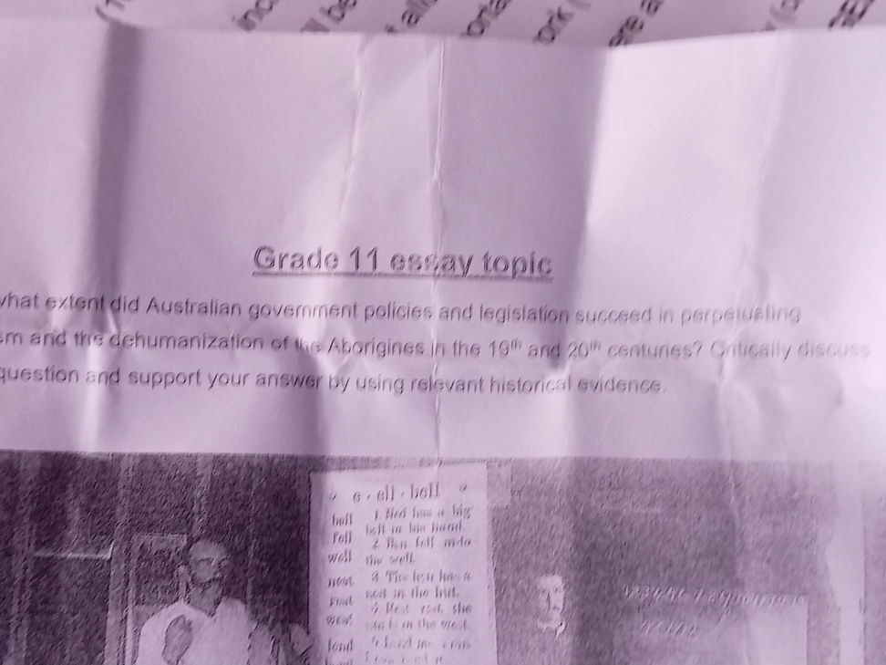 Grade 11 essay topic What extent did | StudyX