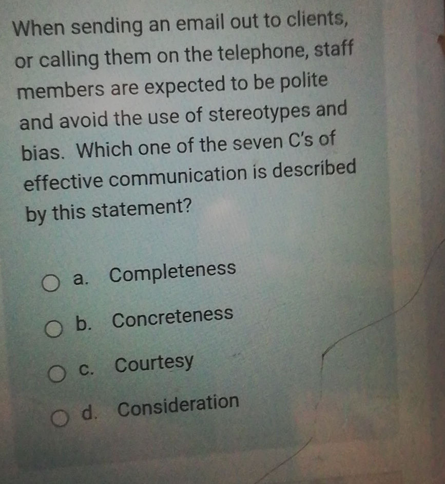 When sending an email out to clients, or | StudyX