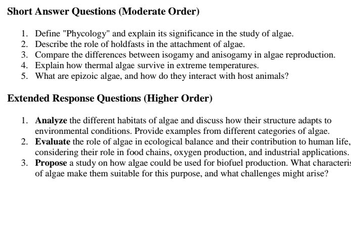 Short Answer Questions (Moderate Order) 1. | StudyX