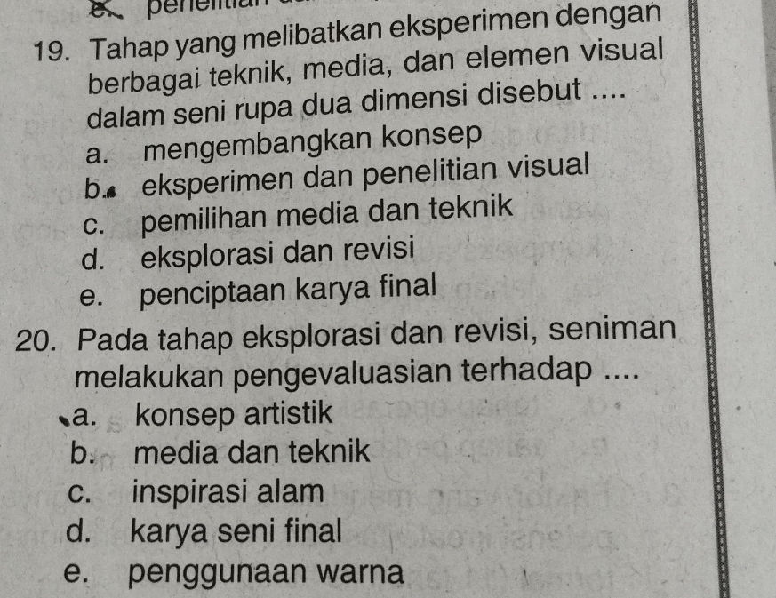 19. Tahap yang melibatkan eksperimen dengan | StudyX