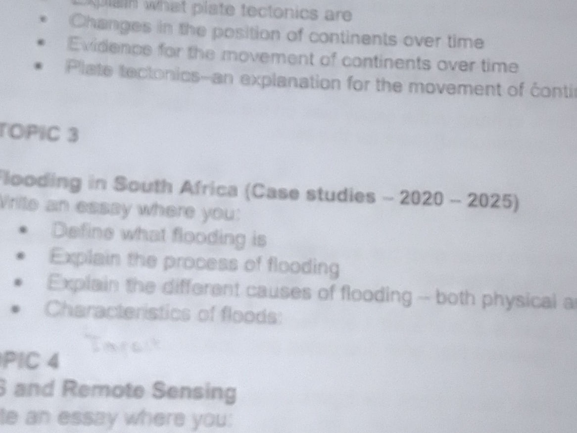 Flooding in South Africa (Case studies - | StudyX