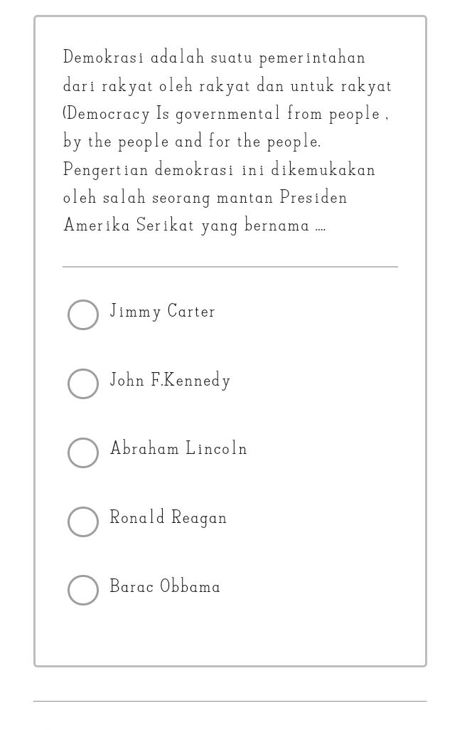 Demokrasi adalah suatu pemerintahan dari | StudyX