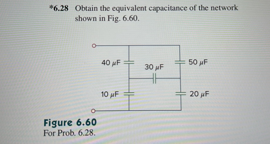 Obtain the equivalent capacitance of the | StudyX
