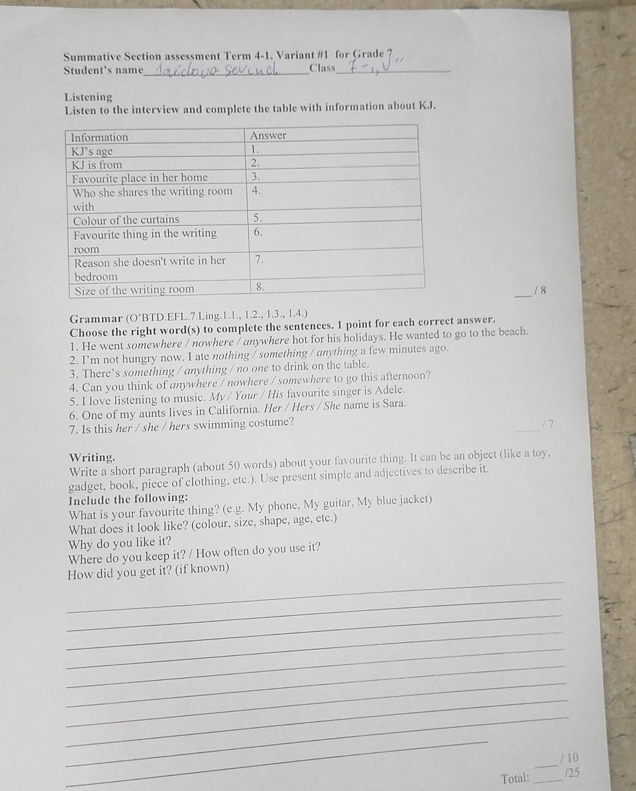 Listen to the interview and complete the | StudyX