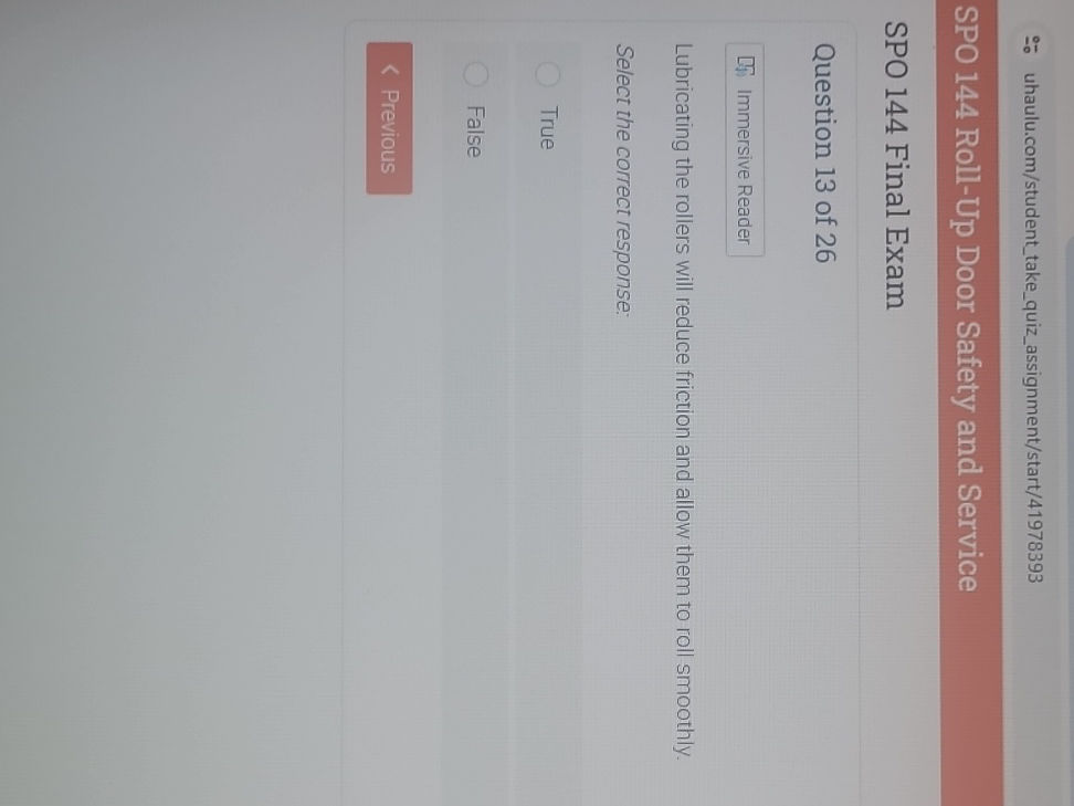 Lubricating the rollers will reduce friction | StudyX