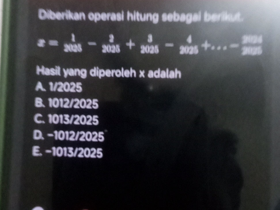 Diberikan operasi hitung sebagai berikut. | StudyX