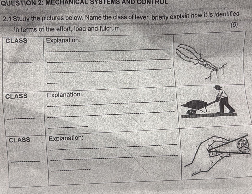 QUESTION 2: MECHANICAL SYSTEMS AND CONTROL | StudyX