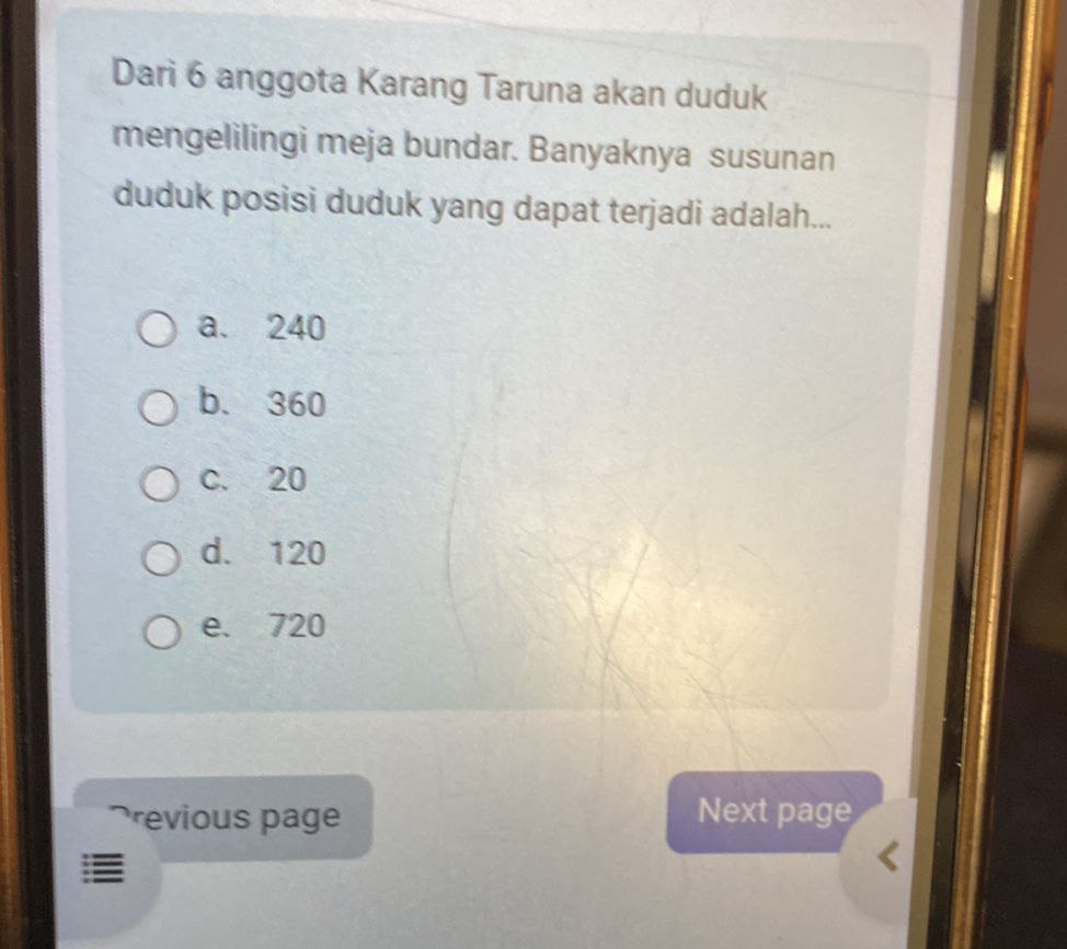 Dari 6 anggota Karang Taruna akan duduk | StudyX