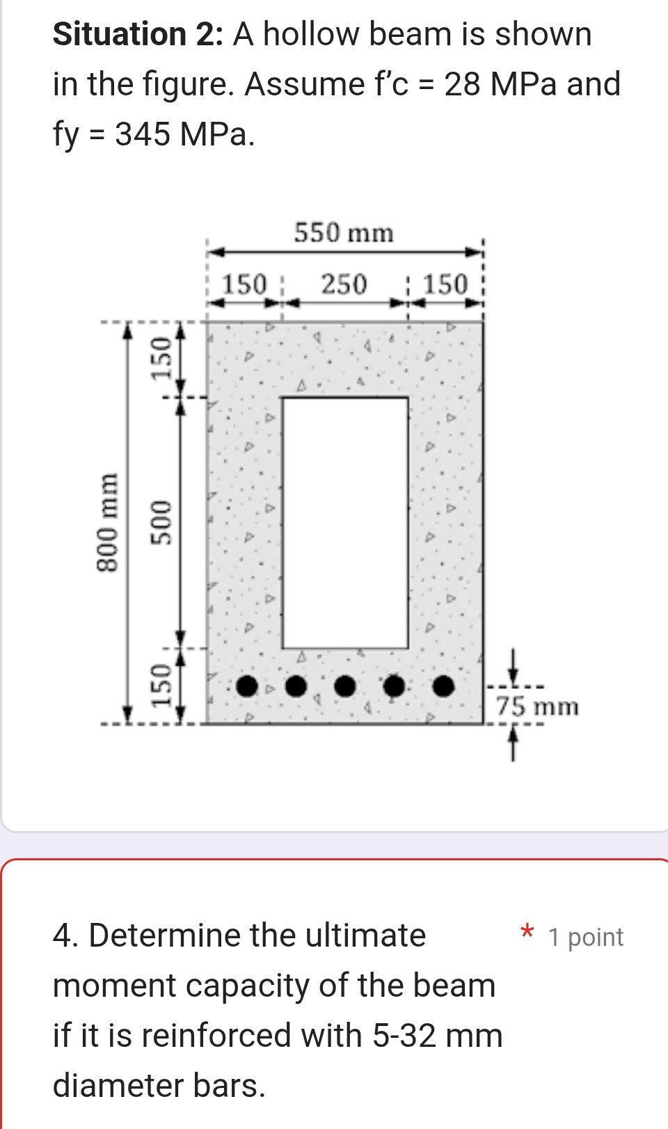 Situation 2: A hollow beam is shown in the | StudyX