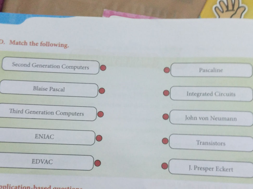 D. Match the following. Second Generation | StudyX