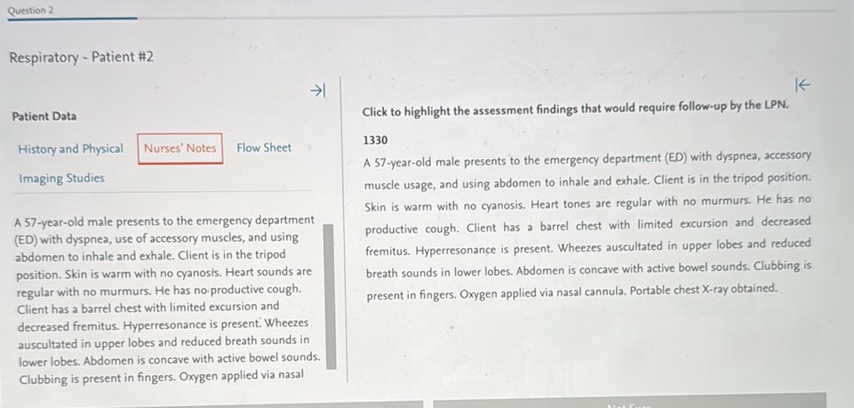 Click to highlight the assessment findings | StudyX