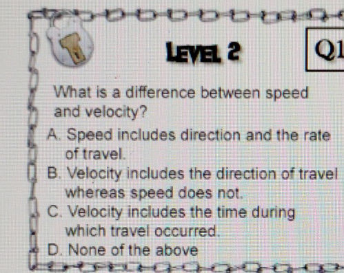 What is a difference between speed and | StudyX