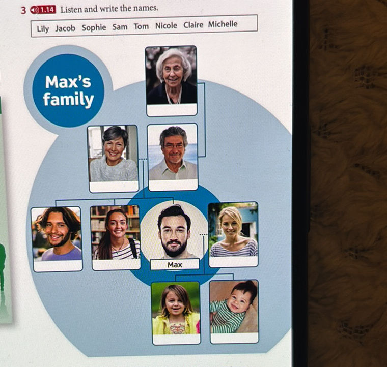 Listen and write the names. Lily Jacob | StudyX