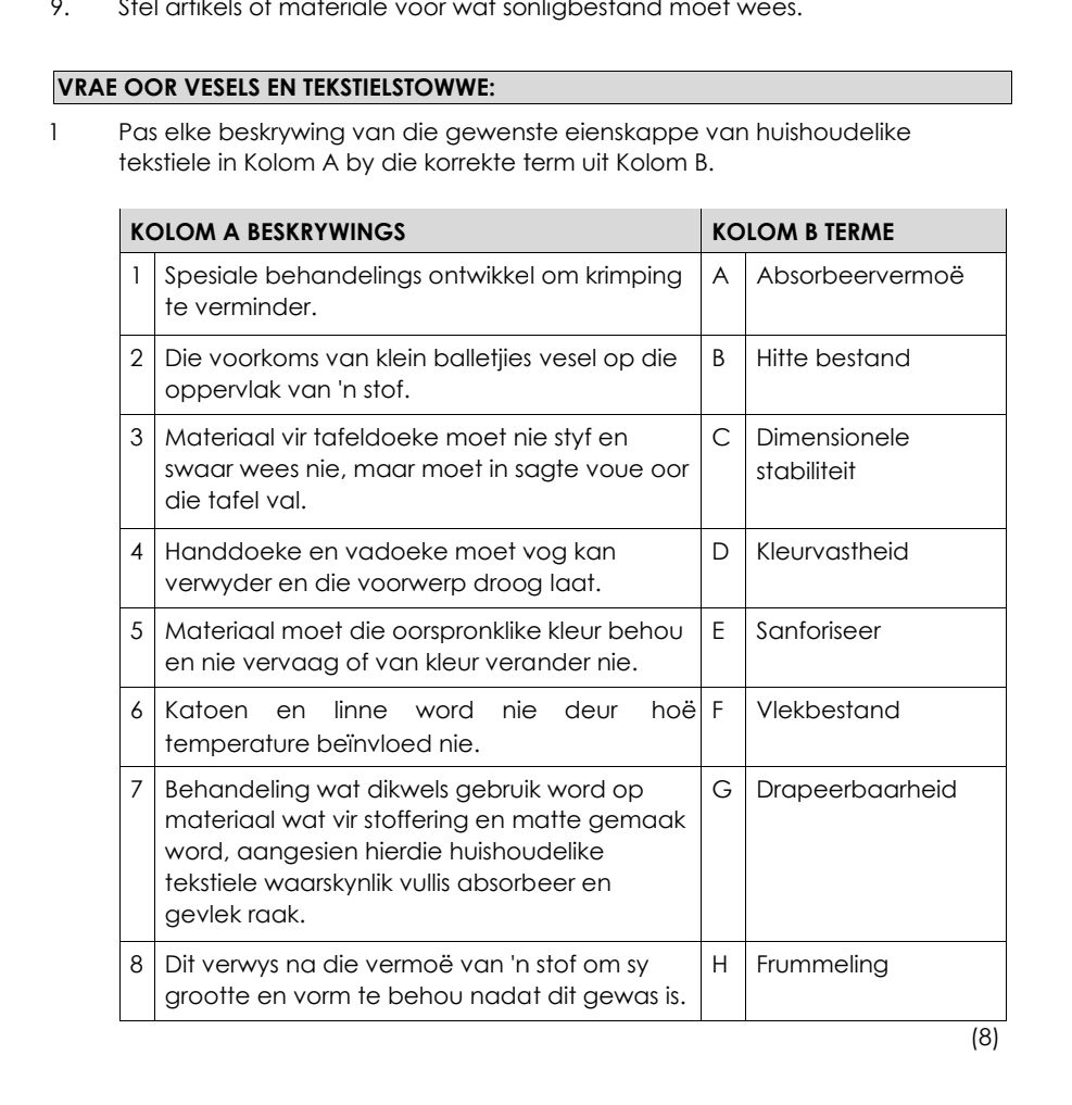 Pas elke beskrywing van die gewenste | StudyX