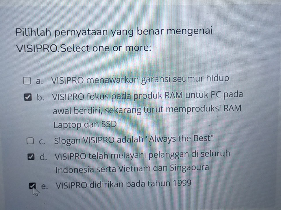 Pilihlah pernyataan yang benar mengenai | StudyX