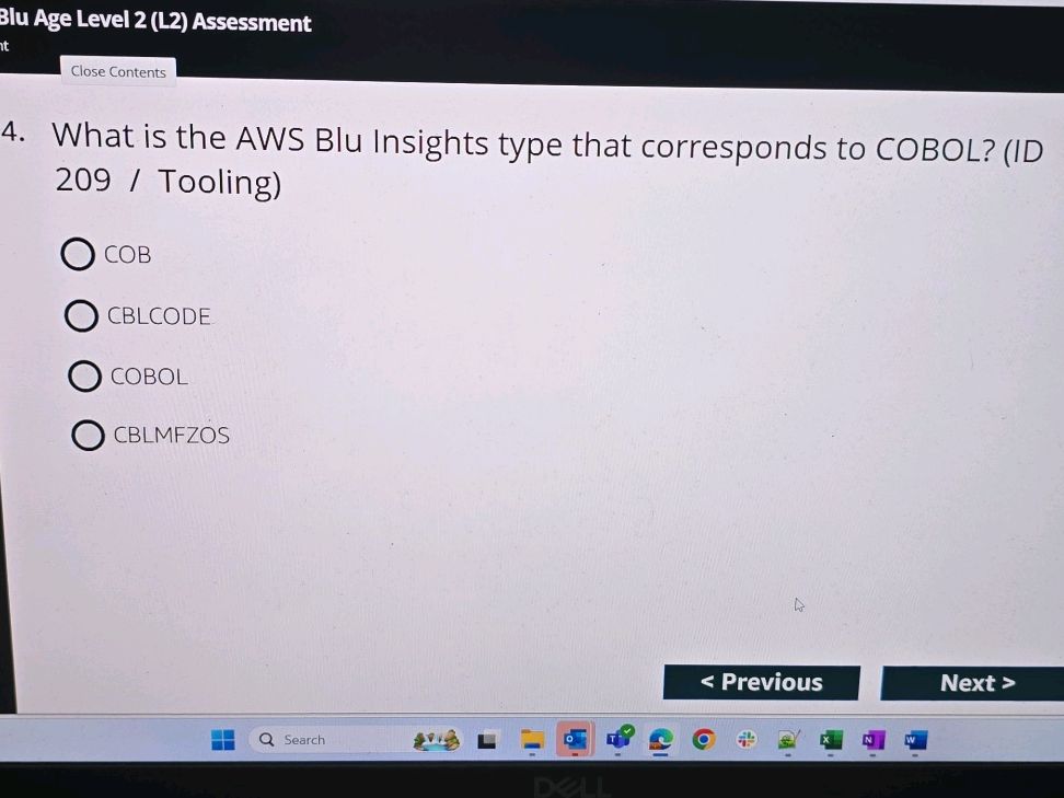 4. What is the AWS Blu Insights type that | StudyX