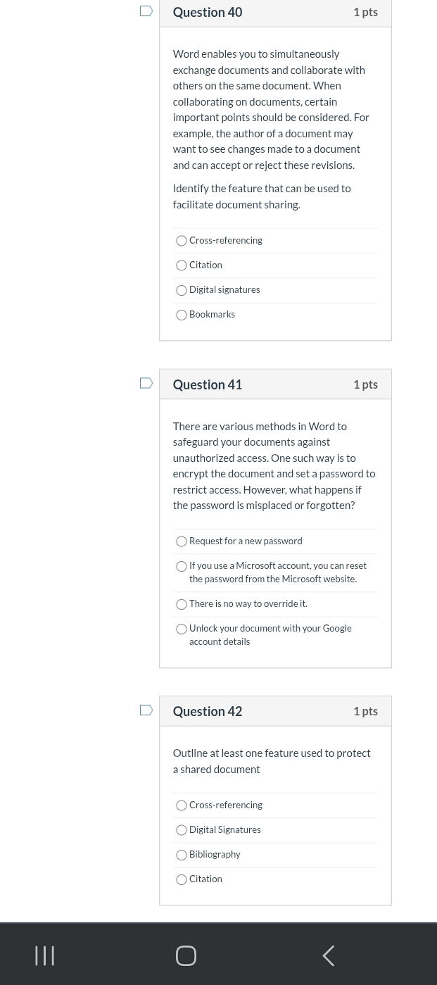 Question 40 Word enables you to | StudyX