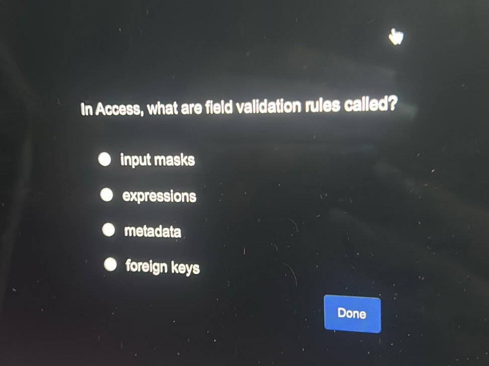 In Access, what are field validation rules | StudyX