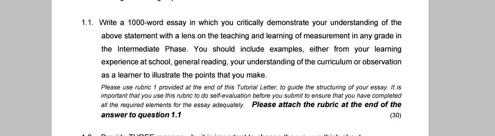 1.1. Write a 1000-word essay in which you