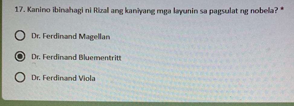 17. Kanino ibinahagi ni Rizal ang kaniyang | StudyX