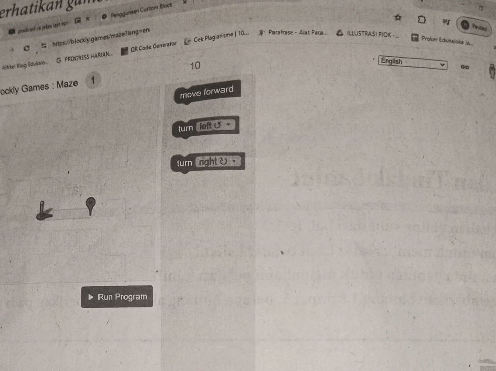 The image shows a maze game interface with | StudyX