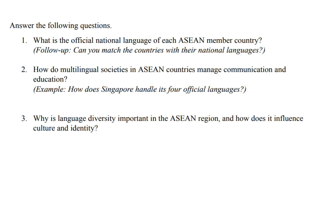 What is the official national language of