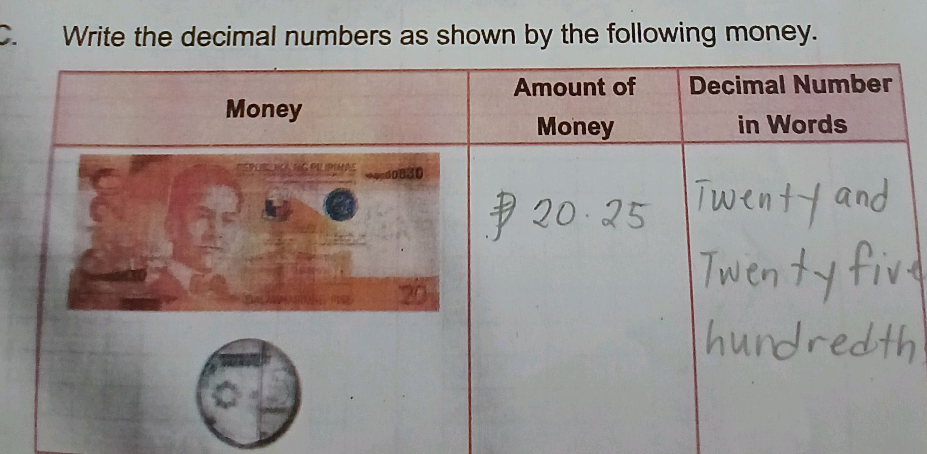 Write the decimal numbers as shown by the | StudyX