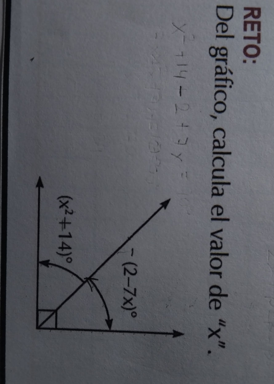 Del gráfico, calcula el valor de "x". $x^2 | StudyX