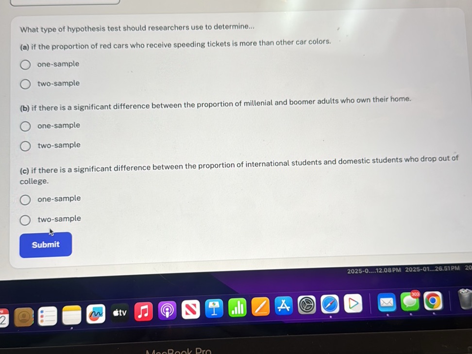 What type of hypothesis test should | StudyX