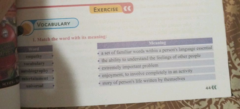 1. Match the word with its meaning: | Word | StudyX