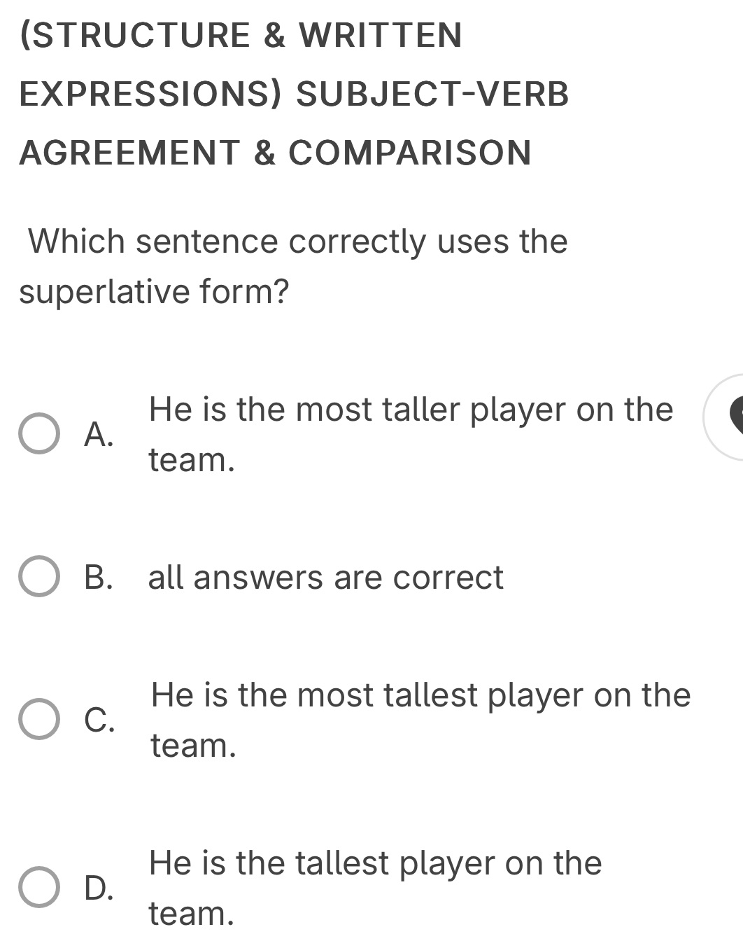 Which sentence correctly uses the | StudyX