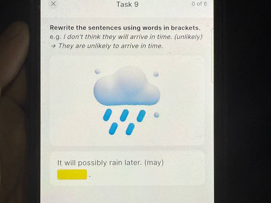 Rewrite the sentences using words in | StudyX