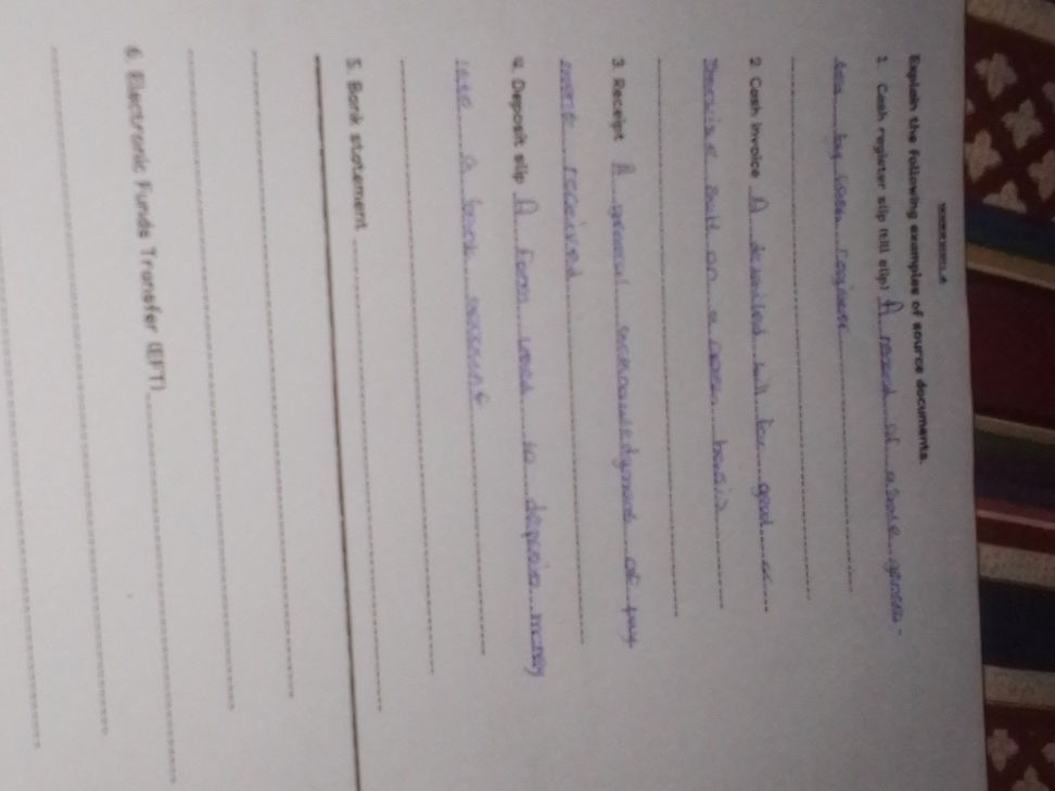 Explain the following examples of source | StudyX