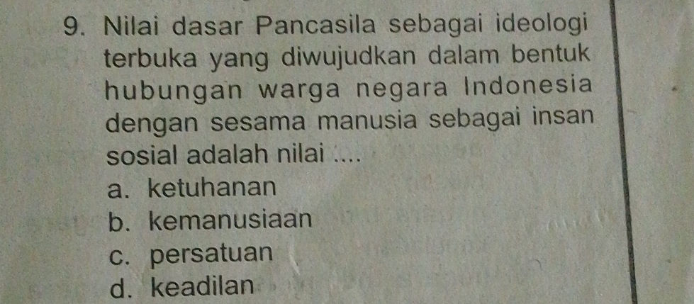9. Nilai dasar Pancasila sebagai ideologi | StudyX