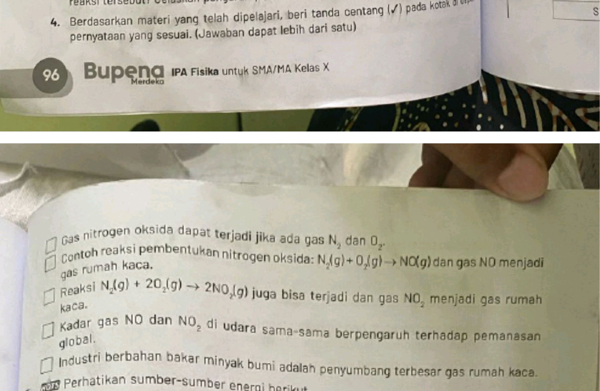 4. Berdasarkan materi yang telah dipelajari, | StudyX