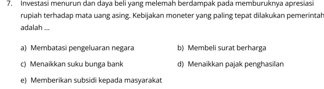 7. Investasi menurun dan daya beli yang | StudyX